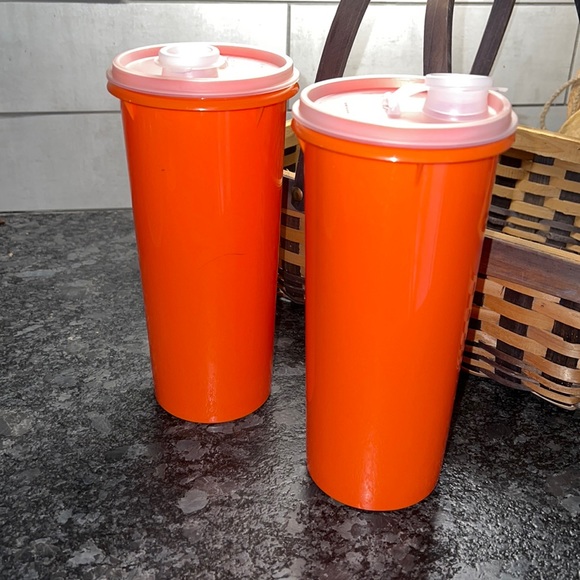 Tupperware | Kitchen | Vintage Tupperware Orange 262 Slimline With ...